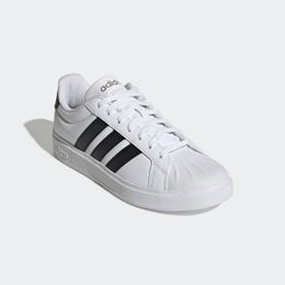 Damen Sneaker "STREETTALK", adidas Sportswear, Gr. 46cloud wei&szlig;, core schwarz, gold metallic, Synthetik, Schuhe, inspiriert vom Design des adidas