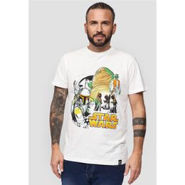 T-Shirt Recovered "Star Wars Jaba Group", Damen, Gr. M, beige (ecru), 100% Baumwolle, bedruckt, normal, Rundhals, Shirts T-Shirt, mit coolem Star Wars-Print