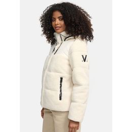 Winterjacke Marikoo "Kaguraa", Damen, Gr. L, wei&szlig; (sanftes wei&szlig;), Obermaterial: 100% Polyester; Innenseite: 100% Polyester; Futter: 100% Polyester; Wattierung: 100% Polyester, Jacken Winterjacke, warme Teddyfell Sherpa Jacke