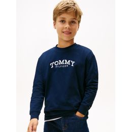 Tommy Hilfiger Jungen Langarmshirtschwarz night navy, Gr. 92, unifarben, Single Jersey, Obermaterial: 100% Baumwolle, Shirts, Regular fit, f&uuml;r Kinder