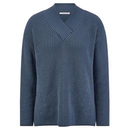 Peter Hahn - V-Pullover, blau, Gr. 42 / M - Baumwolle