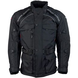 Motorradjacke Roleff "Liverpool RO" Gr. 4XL, schwarz, Jacken, Damen, 4XL, Obermaterial: 100% Polyester. Innenfutter: 100% Polyester, Motorradjacke, Unisex, Mit Sicherheitsstreifen, 4 Taschen