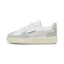 Puma Sneaker 'Palermo' Jungen Gr&ouml;&szlig;e 25 gold / grau / hellgrau / wei&szlig;