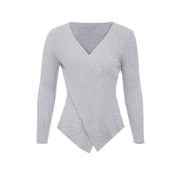 EUCALY Pullover Damen Gr&ouml;&szlig;e XS/S grau
