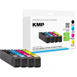 KMP Druckerpatronen H164V schwarz, cyan, magenta, gelb kompatibel zu HP 913A (L0R95AE, F6T77AE, F6T78AE, F6T79AE), 4er-Set
