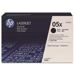 HP Original 05X Toner Doppelpack schwarz hohe Kapazit&auml;t 2 x 6.500 Seiten (CE505XD)