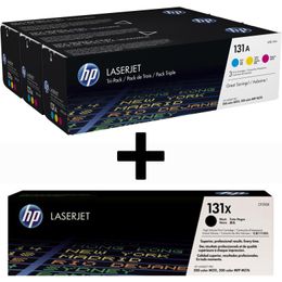 HP Original 131A Toner 4er Set schwarz hohe Kapazit&auml;t, cyan, magenta, gelb