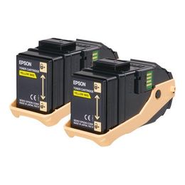 Epson Original Doppelpack Toner gelb 15.000 Seiten (C13S050606)