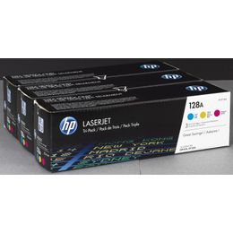 HP Original 128A Toner Tri-Pack cyan, magenta, gelb 1.300 Seiten (CF371AM)