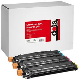 Three Dots dots Toner kompatibel zu brother TN-247C/M/Y, 3er-Set cyan, magenta, gelb