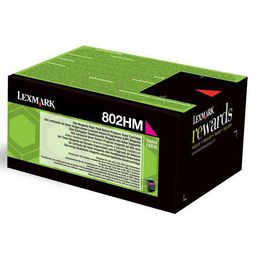 Lexmark Original 802HM Toner magenta 3.000 Seiten (80C2HM0) f&uuml;r CX410e/de/dte, CX510de/dhe/dthe