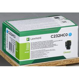 Lexmark Original Toner - cyan (C232HC0) f&uuml;r C2325dw, C2425dw, C2535dw, MC2325adw, MC2425adw, MC2535adwe