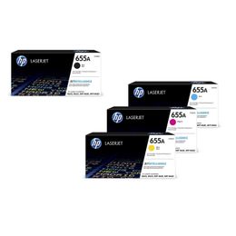 HP Original 655A Toner 4er Set schwarz, cyan, magenta, gelb