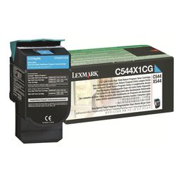 Lexmark Original Toner cyan 4.000 Seiten (C544X1CG) f&uuml;r C544dn/dtw/dw/n, C546dtn, X544dn/dtn/n/dw, X546dtn, X548de/dte