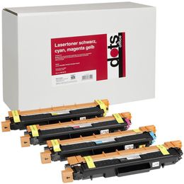 Three Dots dots Toner kompatibel zu brother TN243BK/C/M/Y, 4er-Set schwarz, cyan, magenta, gelb
