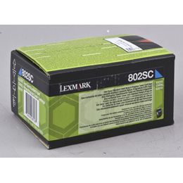Lexmark Original 802SC Toner cyan 2.000 Seiten (80C2SC0) f&uuml;r CX310n/dn, CX410e/de/dte, CX510de/dhe/dthe