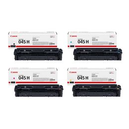 Canon Original Toner 045H 4er-Set (schwarz, cyan, magenta, gelb) hohe Ergiebigkeit (OP1246C002)