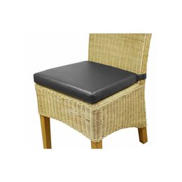 Sedex Sedex 2x Sitzpolster Larissa Kunstleder Schwarz f&uuml;r Rattan und Loomst&uuml;hle