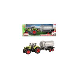 Toi-Toys TRACTOR Spielzeugtraktor mit Wassertank-Anh&auml;nger &ndash; Friktionsmotor, 20 cm, ab 3 Jahren
