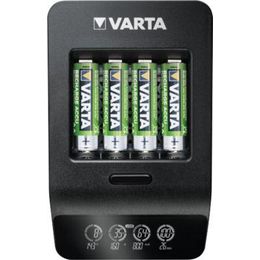 Batterieladeger&auml;t Varta LCD Smart Charger, f&uuml;r 4 x Mignon AA/Micro AAA & 1 x USB, 2 Modi, LCD-Anzeige, inkl. 4 Akkus