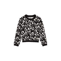 WE Fashion Pullover M&auml;dchen Gr&ouml;&szlig;e 134/140 schwarz / wei&szlig;