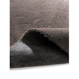 benuta Nest Waschbarer Hochflor Shaggyteppich Melvin Taupe &oslash; 150 cm rund - Hochflor Teppich f&uuml;r Wohnzimmer