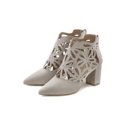 Lascana High-Heel-Stiefelette 'Ankle Boot, Stiefelette, Stiefel,' grau Gr. 38 f&uuml;r Damen. Mit Spitze