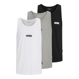 Jack & Jones Jack & Jones Top 'JCOSAGO' Herren Gr&ouml;&szlig;e XXL grau / schwarz / wei&szlig;