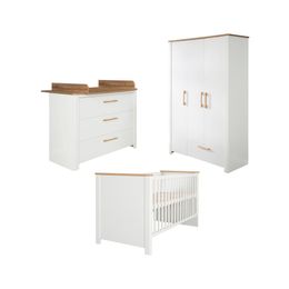 Roba Kinderzimmer-Set &raquo;Ava&laquo; mit Bett - 78x143x83,5cm - wei&szlig; - Holz / Holz / Metall