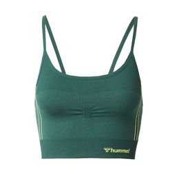 Hummel Sport-BH 'MT ZONE' Damen Gr&ouml;&szlig;e L limone / tanne
