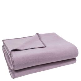 Zoeppritz Decken Soft-Fleece 110x160 violet - pale lavender Wohndecke, Fleecedecke