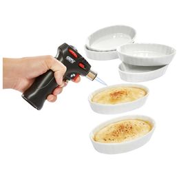 Gefu Cr&egrave;me-Brul&eacute;e-Set, Schwarz, Wei&szlig;, Metall, Keramik, 7-teilig, Kochen, K&uuml;chenhelfer, Sonstige K&uuml;chenhelfer
