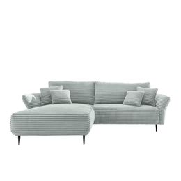 Livetastic Ecksofa, Blau, Textil, Uni, 4-Sitzer, F&uuml;llung: Schaumstoff, seitenverkehrt montierbar, L-Form, 264-302x178 cm, Made in EU, R&uuml;cken echt, Armteil links, rechts, Wohnzimmer, Sofas & Couches, Wohnlandschaften, Ecksofas