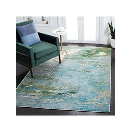 Safavieh Kurzflor-Teppich ''Madison'' in Hellblau/ Gr&uuml;n - 38% | Gr&ouml;&szlig;e 66x183 cm |