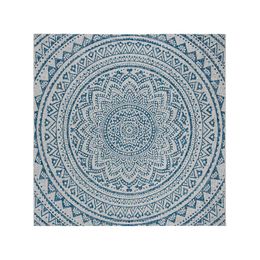 Safavieh Kurzflor-Teppich in Grau/ Blau - 31% | Gr&ouml;&szlig;e 160x160 cm |