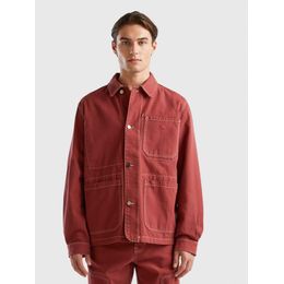 Benetton Hemdjacke in Rot - 63% | Herren-plussize