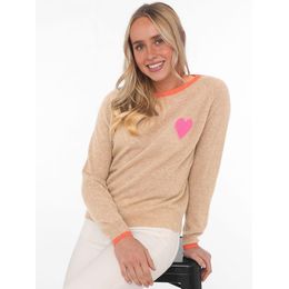 Zwillingsherz Kaschmir-Pullover in Beige - 60% | Gr&ouml;&szlig;e M | Damen-pullover-cardigans