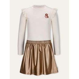 B.Nosy Kleid "Donia" in Creme/ Gold - 52% | Gr&ouml;&szlig;e 104 | Kinderkleider