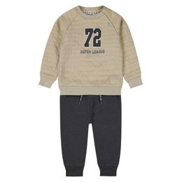 Dirkje 2tlg. Outfit in Hellbraun/ Anthrazit - 50% | Gr&ouml;&szlig;e 74 | Baby-sweatshirts-jacken