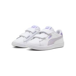 Puma Leder-Sneakers "Puma Smash 3.0 L" in Wei&szlig;/ Lila - 44% | Gr&ouml;&szlig;e 28 | Kindersneakers