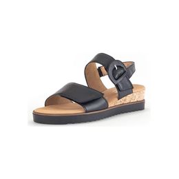 Gabor Leder-Sandaletten in Schwarz - 53% | Gr&ouml;&szlig;e 39 | Damen-sandalen