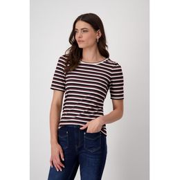 monari Shirt in Pflaume/ Schwarz/ Wei&szlig; - 67% | Gr&ouml;&szlig;e 40 | Damen-tops