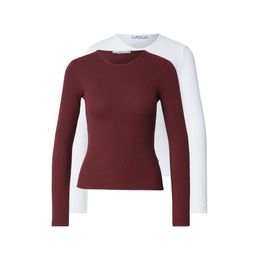 ABOUT YOU Shirts 'Insa' Damen Gr&ouml;&szlig;e M bordeaux / wei&szlig;