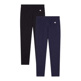 Champion Authentic Athletic Apparel Leggings M&auml;dchen Gr&ouml;&szlig;e 176 navy / schwarz
