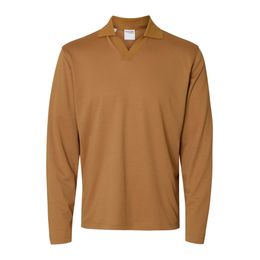 Selected Poloshirt 'SLHFAVE' Herren Gr&ouml;&szlig;e M cognac