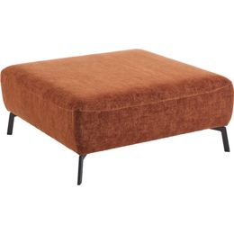 Home Affaire Hocker "Liora, weich gepolstert, saugroboterfreundlich, 100x100 cm", B/H/T: 100cm x 44cm x 100cm, Chenillerusty, 5, 9% Viskose, 34, 4%