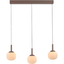 JUST LIGHT LED Deckenleuchte "NAMI", 3, H: 80cm, 1 Stk.sand, Leuchten, dimmbar, Simply Dim, Memory nach Trennung vom Netz, Comfort Lift