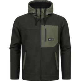 Ragwear Fleecejacke 'Brodney' Herren Gr&ouml;&szlig;e S gr&uuml;n / oliv / schwarz