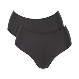 High-Waist-Slip Sloggi "ZERO Feel 2.0", Damen, Gr. M, schwarz, Obermaterial: 76% Polyamid, 24% Elasthan, Unterhosen, unsichtbar unter der Kleidung