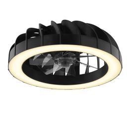 Brilliant LED Deckenleuchte "Fanora", schwarz, 1, &Oslash; 46cm H: 15cm, 1 Stk., Leuchten, LED Ventilator Leuchte, 46 cm, 4300 lm, 2700-6500K, dimmbar, RGB, LED Deckenleuchte